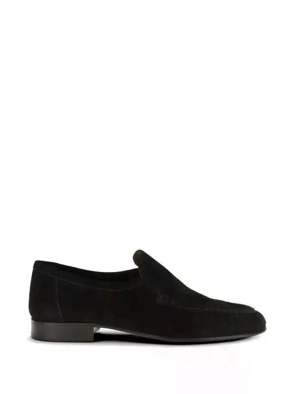 THE ROW Soft Moccasin Two Loafers - Black