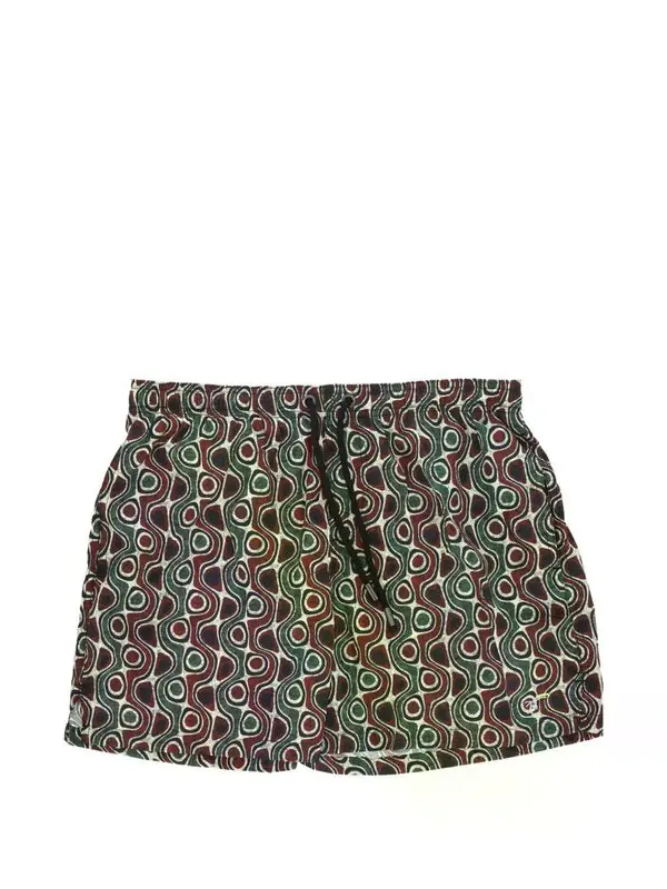 TOOCO Abstract Print Drawstring Swim Shorts