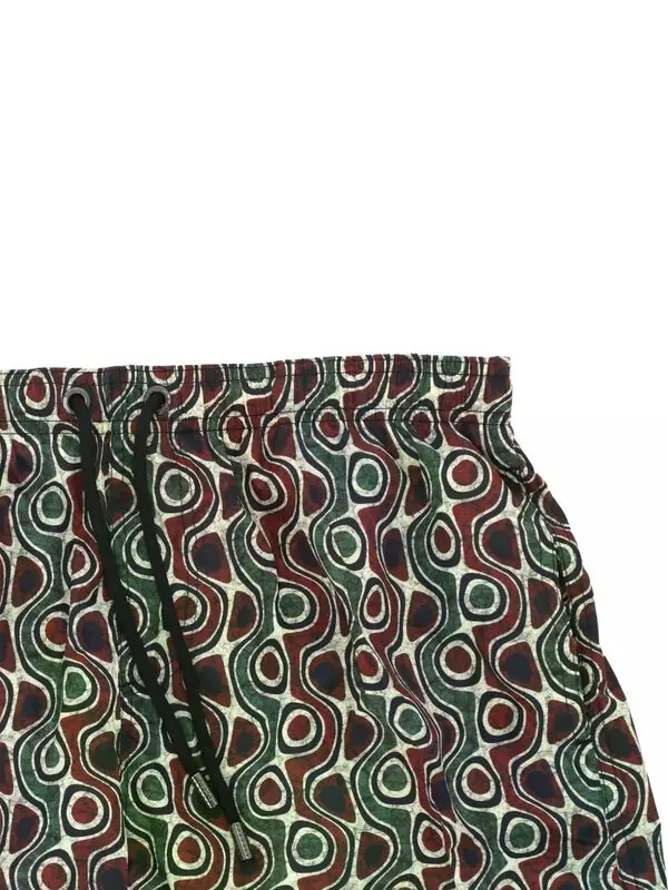 TOOCO Abstract Print Drawstring Swim Shorts