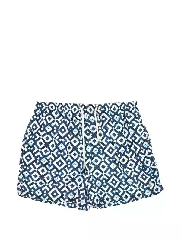 TOOCO Geometric Print Swim Shorts