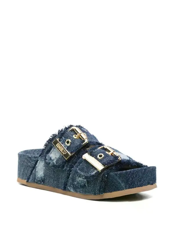 COLORS OF CALIFORNIA Distressed Buckle-fastening Sandals