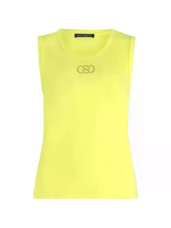 BETTY BARCLAY Ribbed Knit Top - Yellow