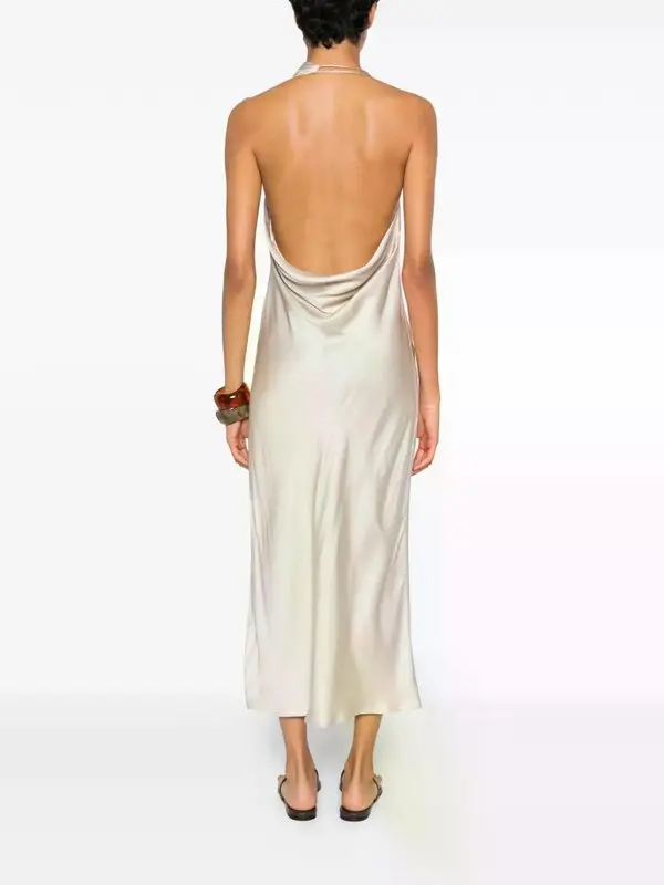 NINEMINUTES Cowl Neck Backless Midi Dress
