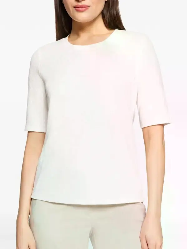 BETTY BARCLAY Textured Short-sleeve T-shirt - Neutrals