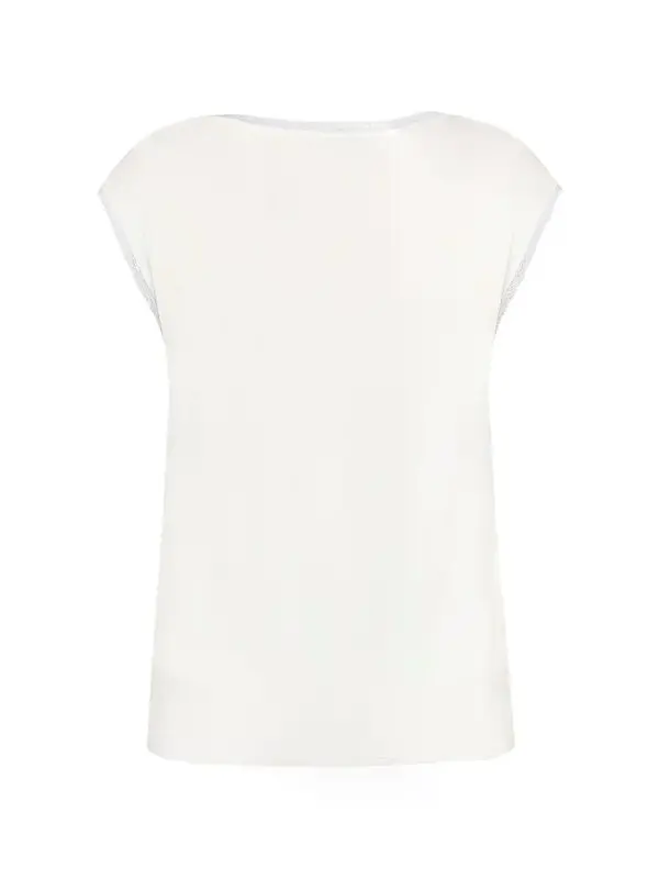 BETTY BARCLAY Graphic Print Rhinestone Embellished Top