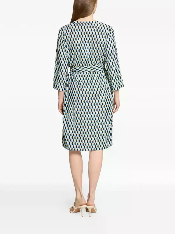 BETTY BARCLAY Geometric Print Belted Dress