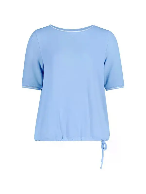 BETTY BARCLAY Ribbed Drawstring Hem T-shirt