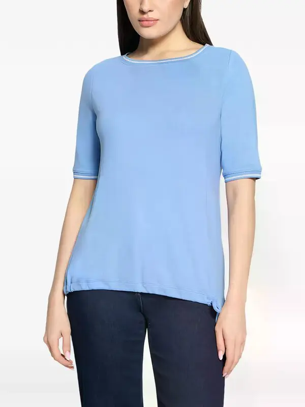 BETTY BARCLAY Ribbed Drawstring Hem T-shirt