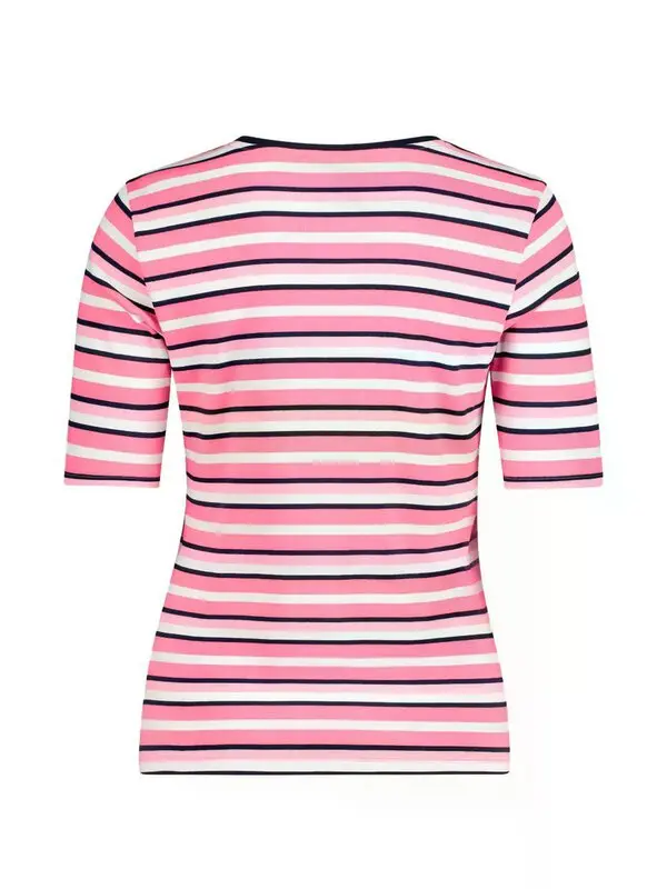 BETTY BARCLAY Striped Button-detail T-shirt