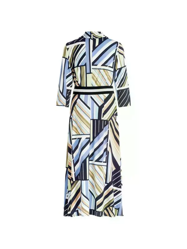 BETTY BARCLAY Geometric Print Belted Dress