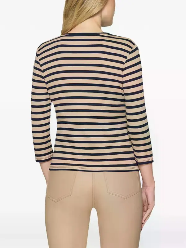 BETTY BARCLAY Striped Zip-up Sweater