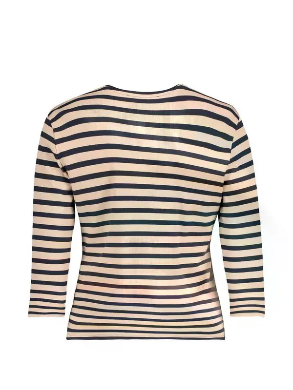 BETTY BARCLAY Striped Zip-up Sweater