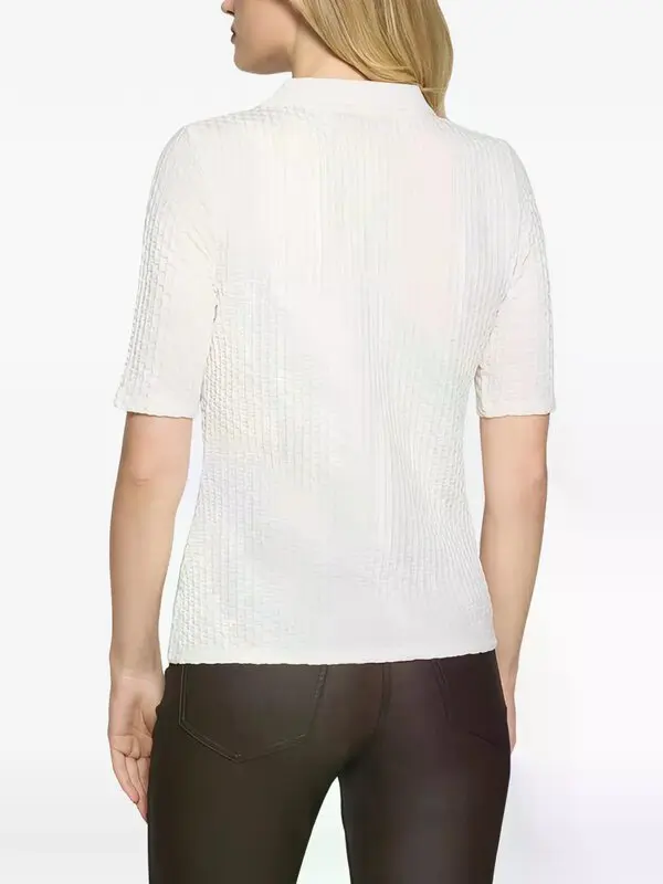 BETTY BARCLAY Textured Short-sleeve V-neck T-shirt