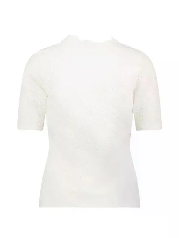 BETTY BARCLAY Textured Short-sleeve V-neck T-shirt