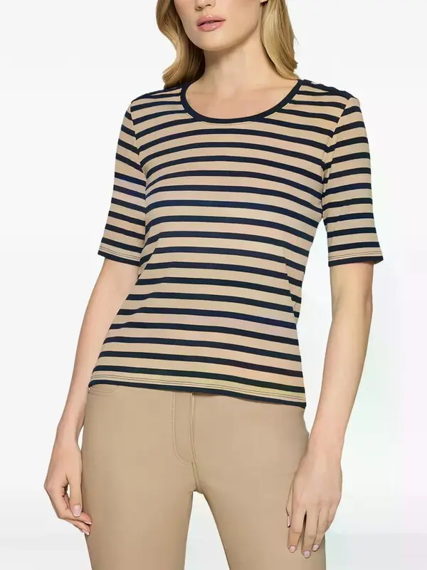 BETTY BARCLAY Striped Button-detail T-shirt