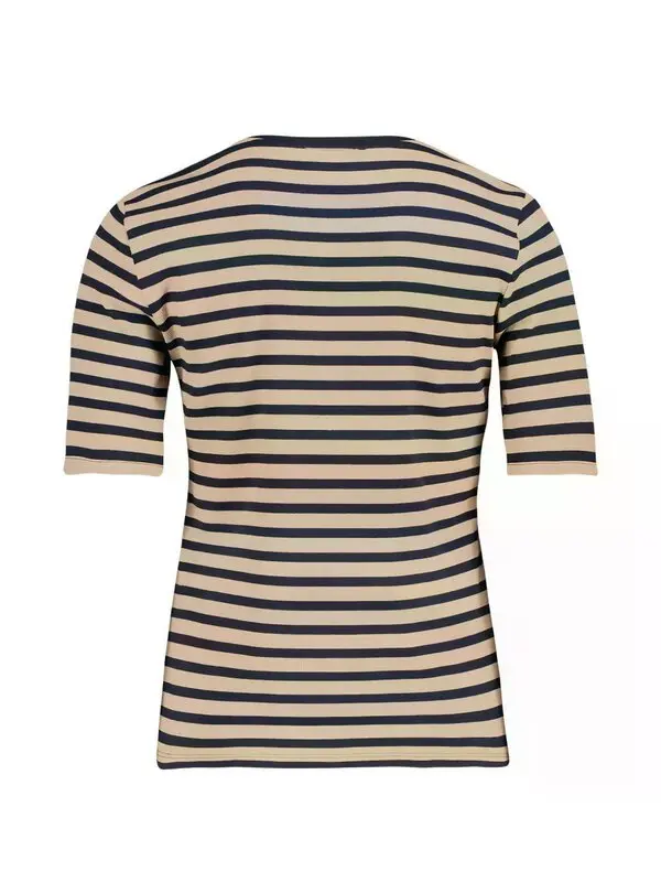 BETTY BARCLAY Striped Button-detail T-shirt