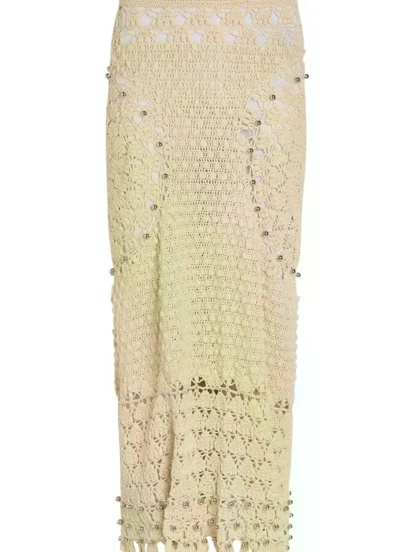 Rabanne Embellished Crochet Maxi Skirt