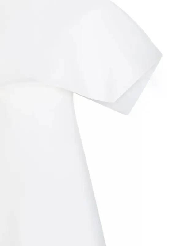 A.W.A.K.E. Mode One-shoulder Cape Overlay Mini Dress