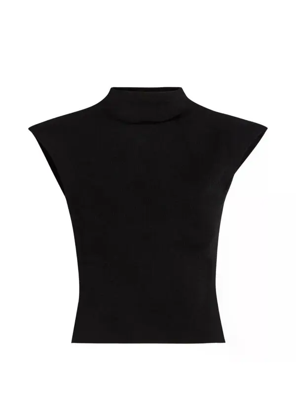 A.W.A.K.E. Mode Sleeveless Mock Neck Top - Black