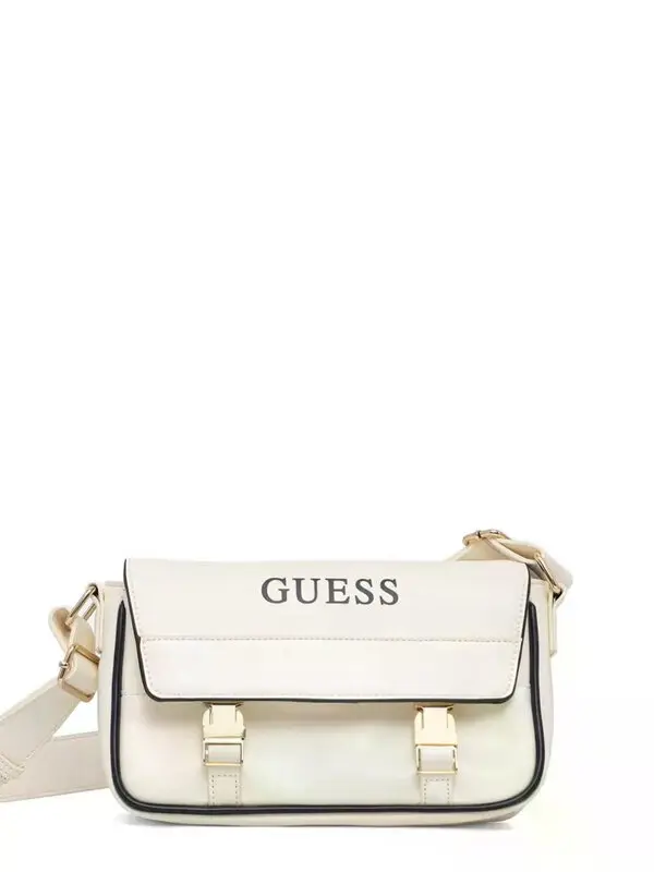 Guess Logo Print Buckle Shoulder Bag