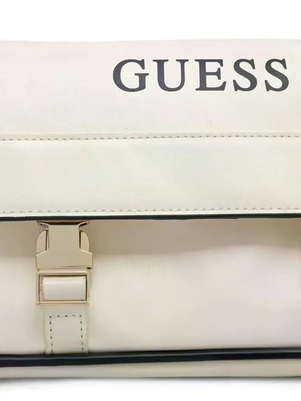 Guess Logo Print Buckle Shoulder Bag