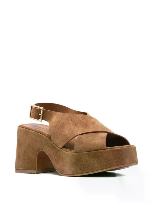CURIOSITÈ Crossover-strap Platform Sandals