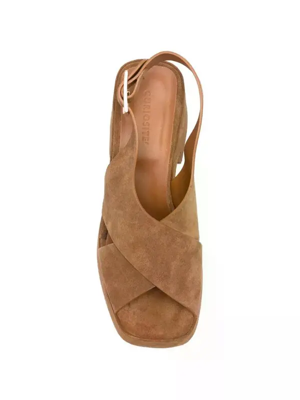 CURIOSITÈ Crossover-strap Platform Sandals