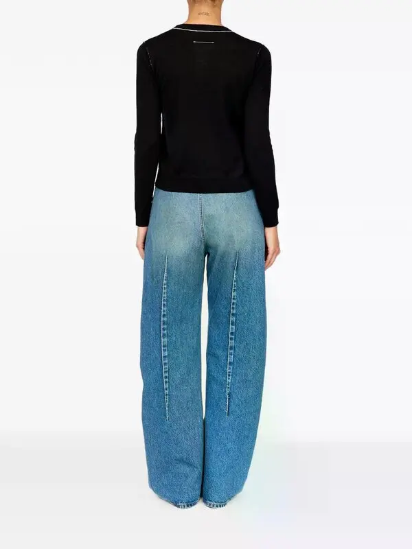 MAISON MARGIELA Contrast Trim Wool Blend Knit Jumper