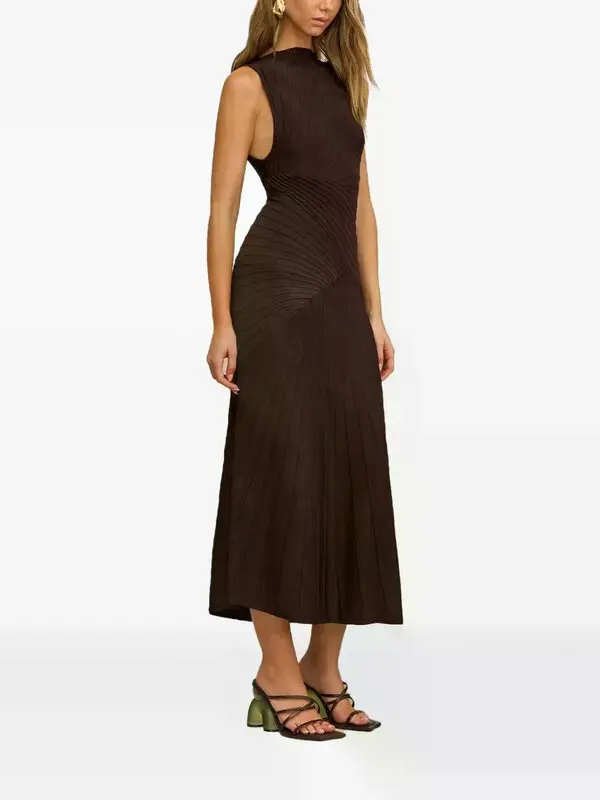 Cult Gaia Fen Pleated Midi Dress