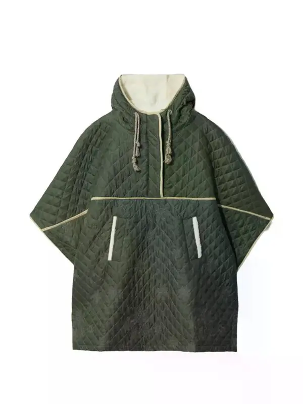 A BATHING APE Quilted Hooded Jacket - Green