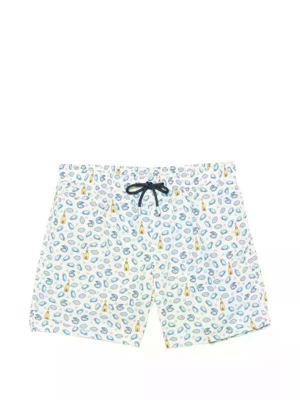 MC2 SAINT BARTH Drawstring Swim Shorts With Oyster Print