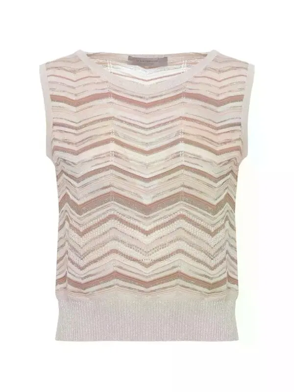D.exterior Sleeveless Knit Sweater - Neutrals