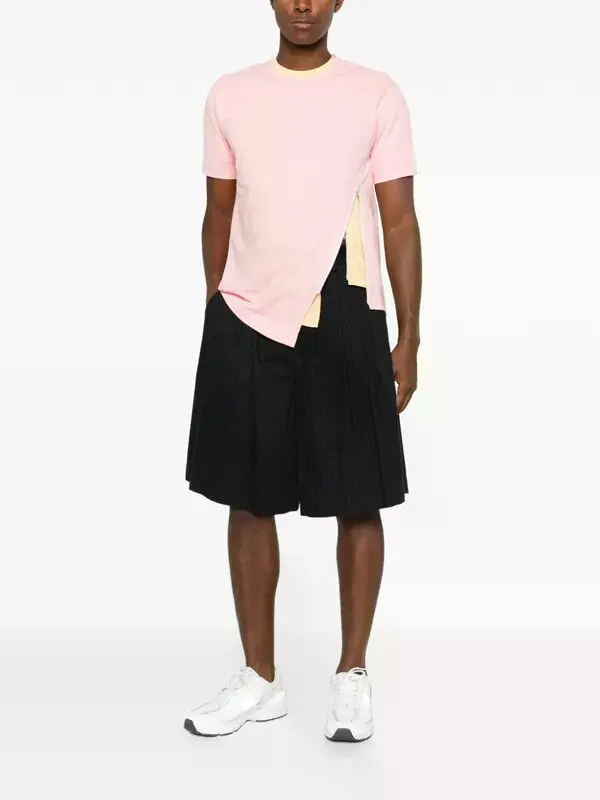 Comme Des Garçons Asymmetric Zip-detail T-shirt