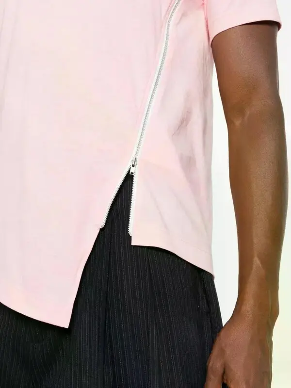 Comme Des Garçons Asymmetric Zip-detail T-shirt