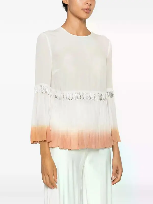 Elisabetta Franchi Pleated Ombré Effect Top