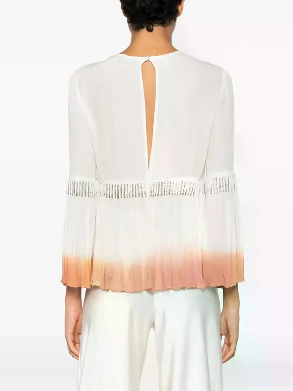 Elisabetta Franchi Pleated Ombré Effect Top