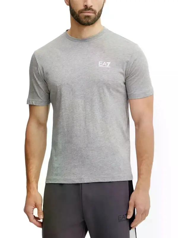 EA7 Logo-print Short-sleeve T-shirt - Grey