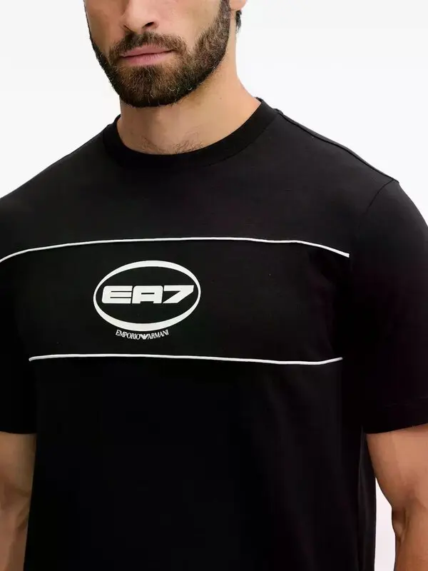 EA7 Logo-print Crew-neck T-shirt