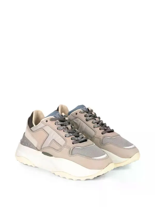 TOD'S Logo-embossed Panelled Sneakers - Neutrals