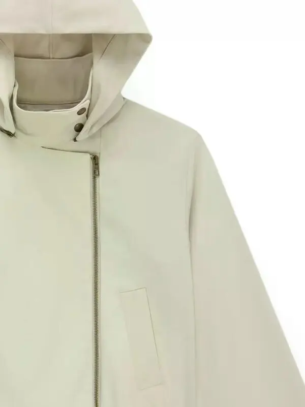 WE-AR4 Asymmetric Zip Hooded Jacket