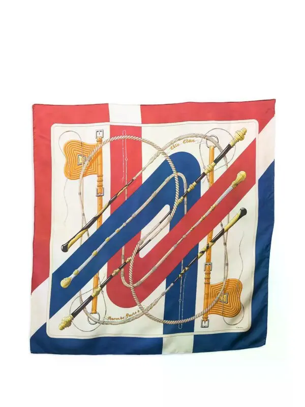 Hermès 1979 Clic Clac Silk Scarf - Neutrals