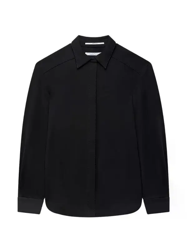 Another Tomorrow Curved Hem Shirt