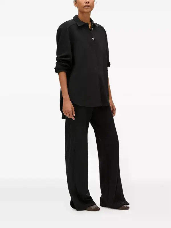 Another Tomorrow Curved Hem Shirt