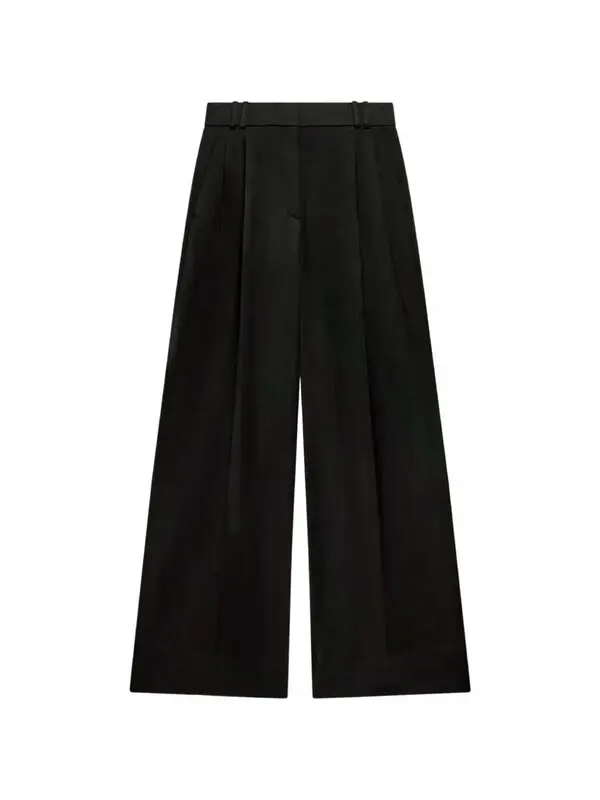 Another Tomorrow High-waisted Pleated Trousers