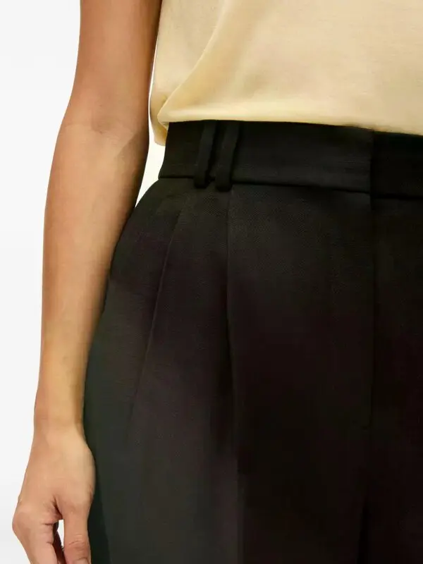 Another Tomorrow High-waisted Pleated Trousers