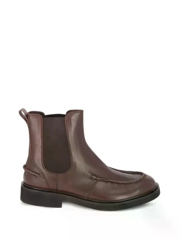 TOD'S Whipstitch Chelsea Boots - Brown