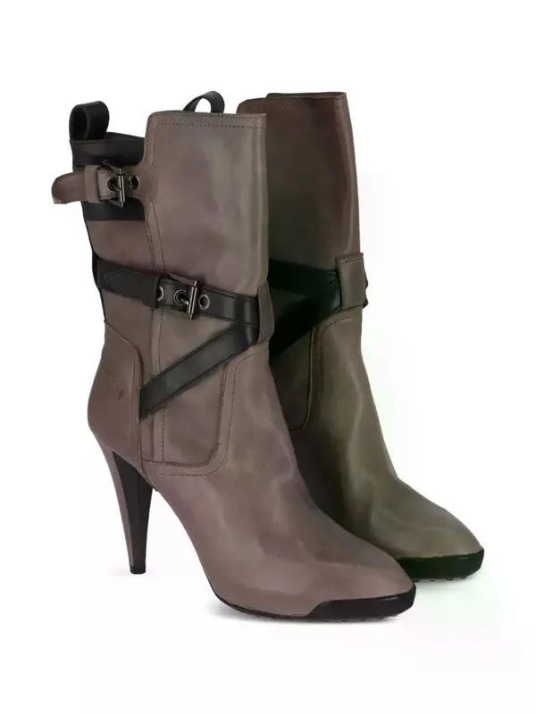 TOD'S Buckle-strap Leather Ankle Boots