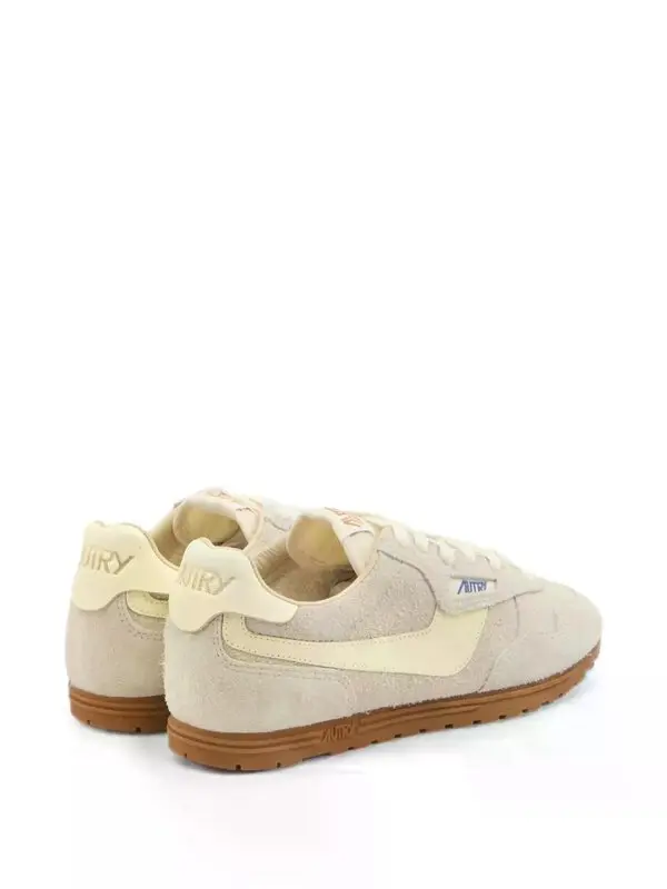 AUTRY Windspin Suede Panelled Sneakers - Neutrals