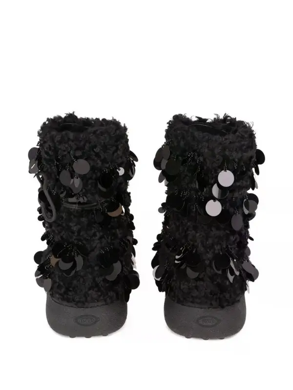 TOD'S Sequin Embellished Shearling-effect Boots