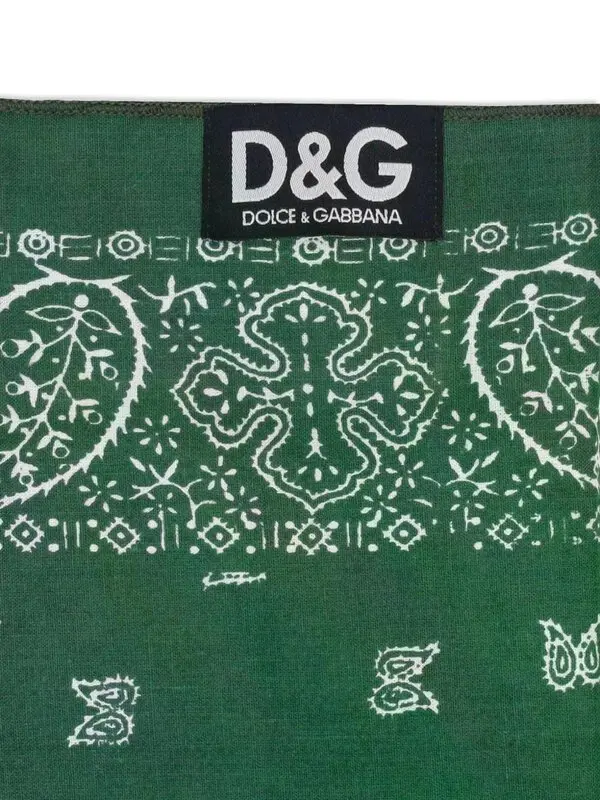 Dolce & Gabbana Paisley-print Square Scarf - Green